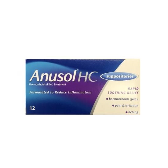 Anusol HC Suppositories 12s - mcnallyspharmacy365.com
