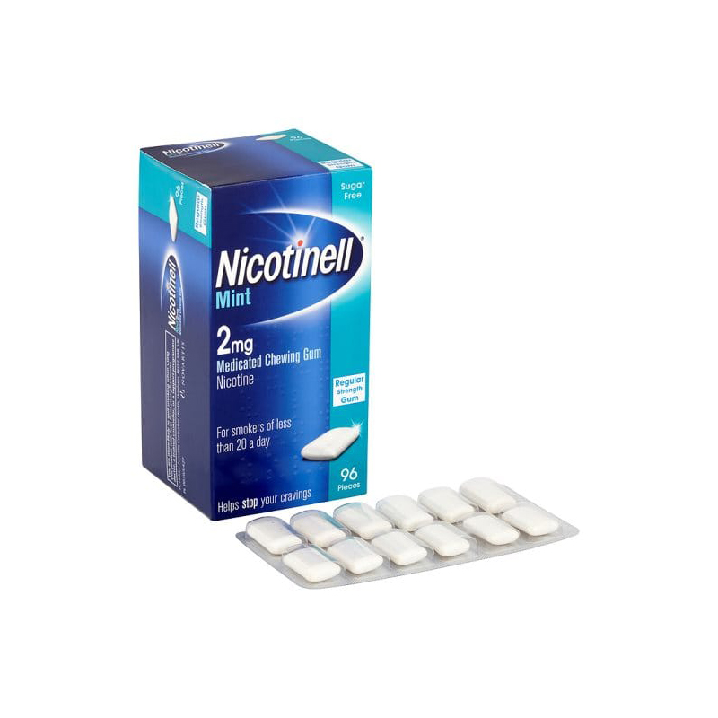 Nicotinell 2mg Cool Mint Gum 96 Pack - mcnallyspharmacy365.com
