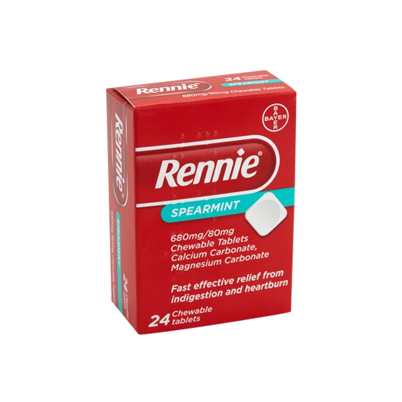Rennie Spearmint 680mg/80mg Chewable Tablets