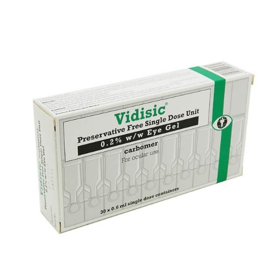 Vidisic Preservative Free Single Dose Unit Eye Gel 0.2 w/w 30 pack ...